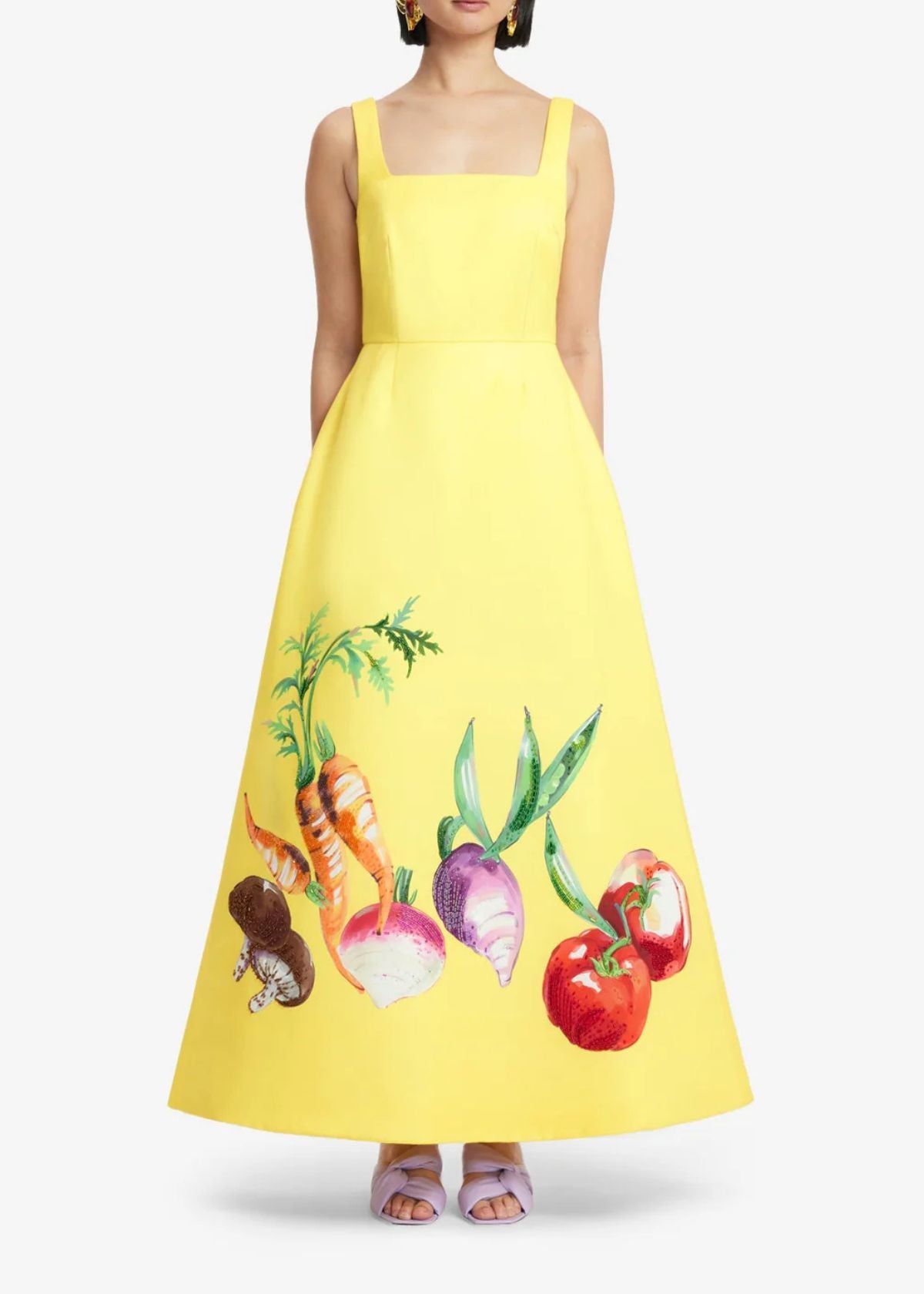 LEO LIN Rianne Applique Maxi Dress - Harvest Print