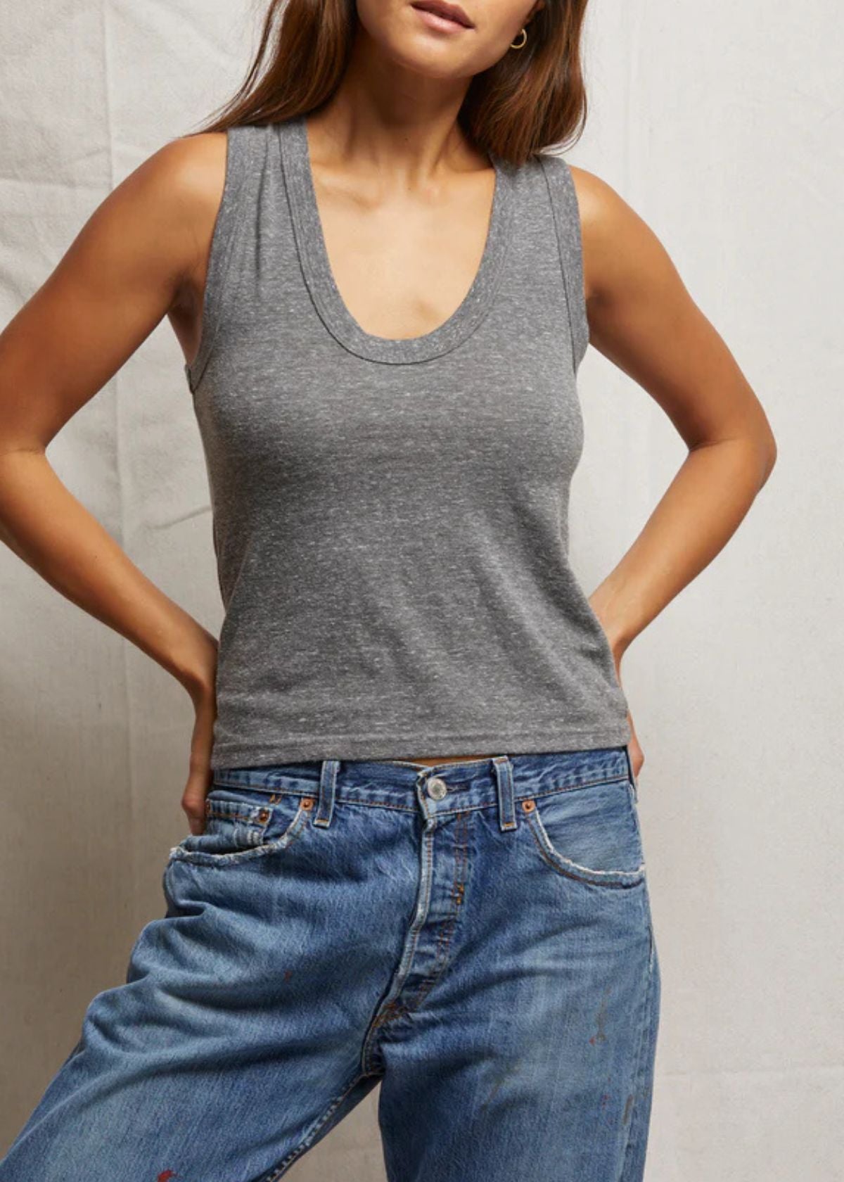 PERFECT WHITE TEE Khara Tank Top - Heather Grey